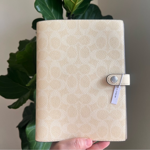 Coach | Office | Nwt Coach Notebook In Signature Canvas | Poshmark